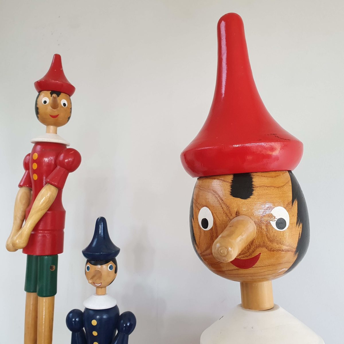 Original Pinocchio dolls (set 3) Gio Galetti -150 cm tall !! Italy 70s ...