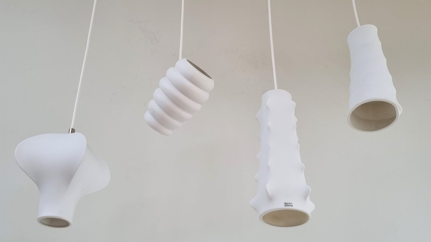Set (4) Design Pendant Lights, Porcelain, Jan Broekstra & Sander Luske ...